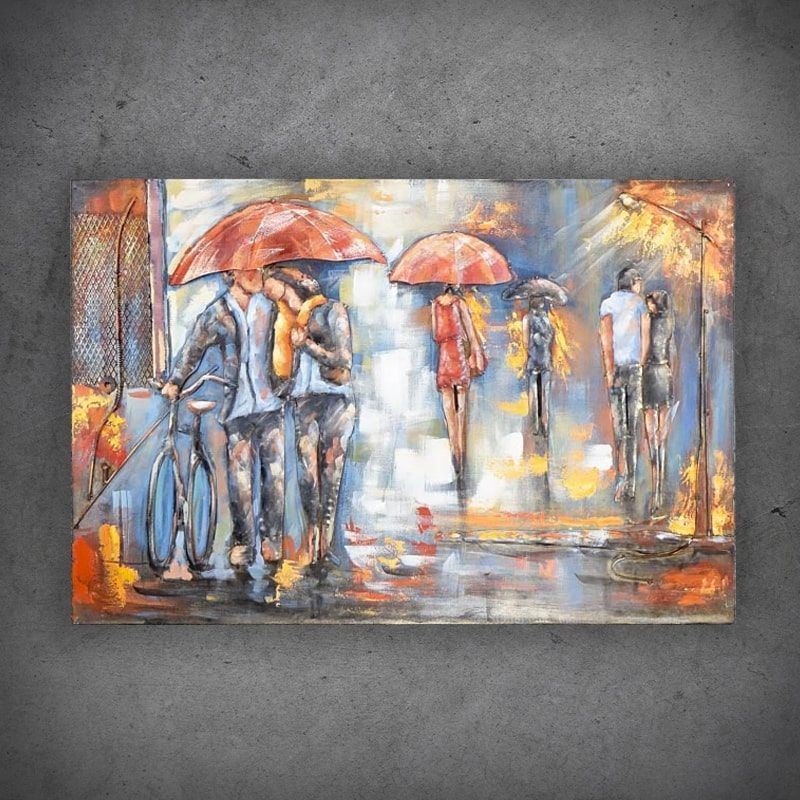 Kovový 3D obraz Déšť 4 - Seart.cz