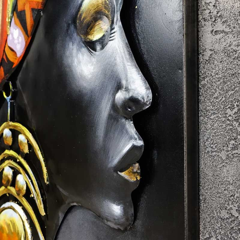 Kovový 3D obraz AFRIČANKA 2 - Seart.cz